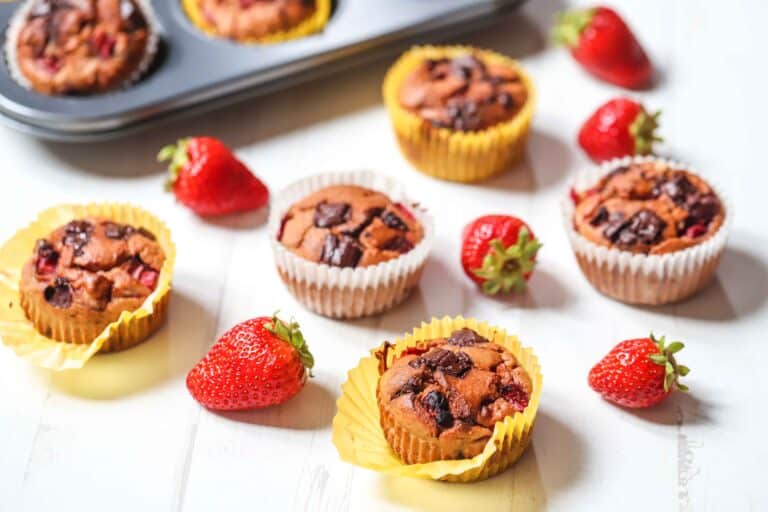 Muffins protéinés aux fraises – Innovation Nutrition